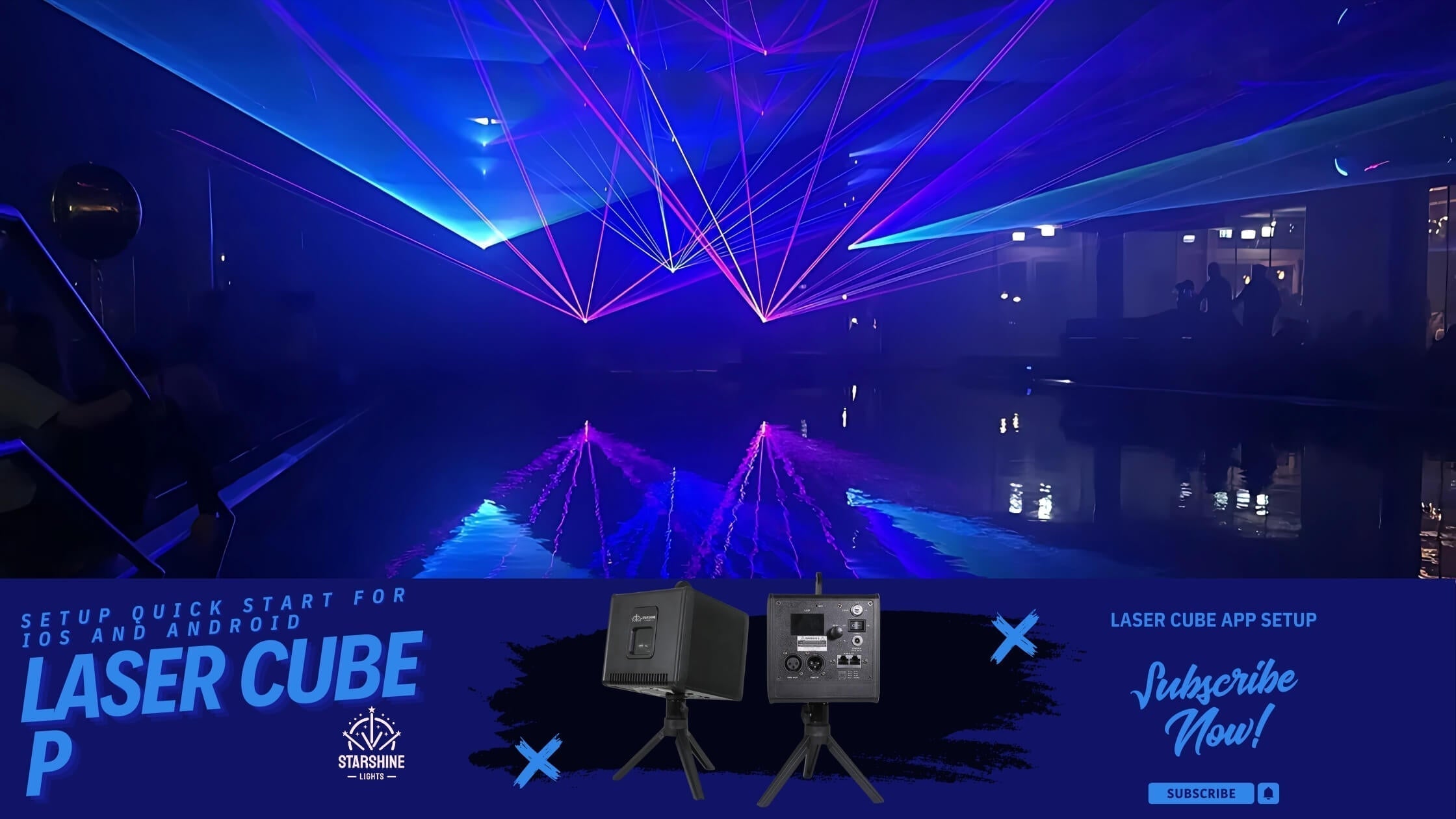 Laser cube app setup quick start for iOS and Android