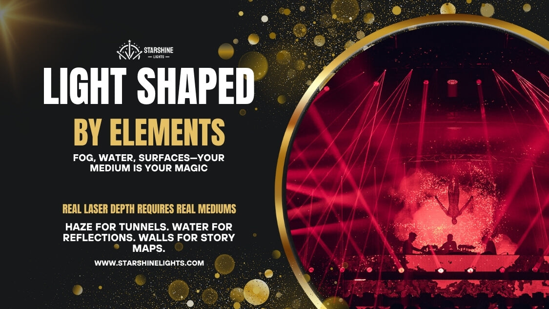 How Mediums Like Fog & Water Transform Your Laser for Light Show